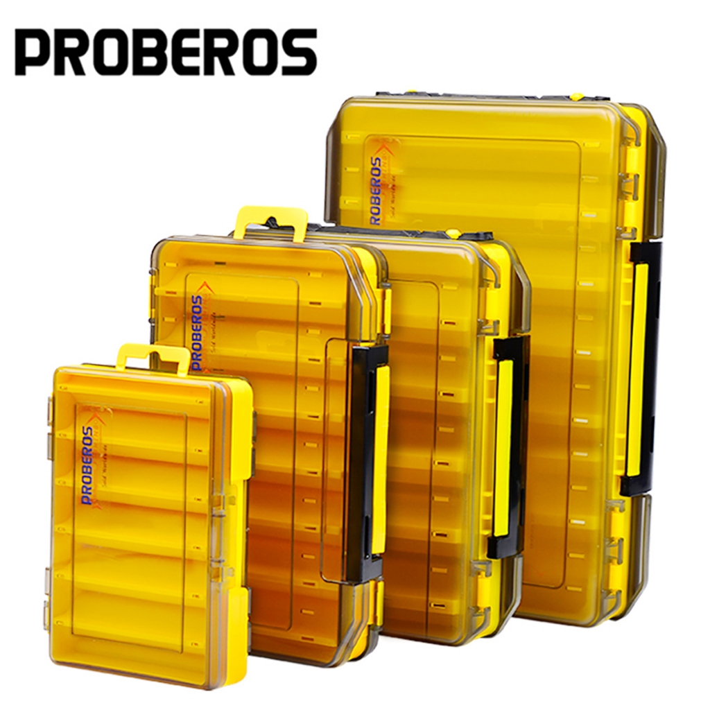 PROBEROS ABS Material Fishing Tackle Box Bait Storage Multi-Compartment ...