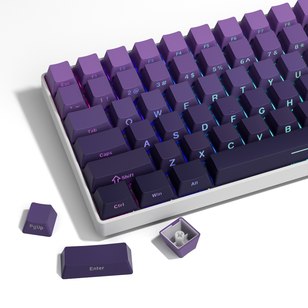 Side Print Keycaps Shine Through Keycaps, PBT Double Shot Custom Keycap ...