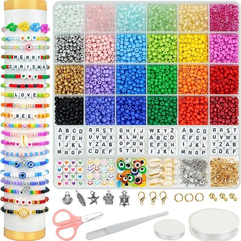 DIY Acrylic Letter Beads Set for Name Bracelets Educational Toys ...
