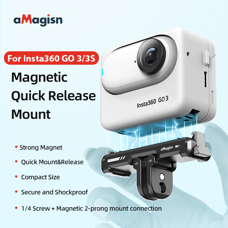 aMagisn Magnetic Quick Release Mount for Insta360 GO 3/3S Camera Mount ...