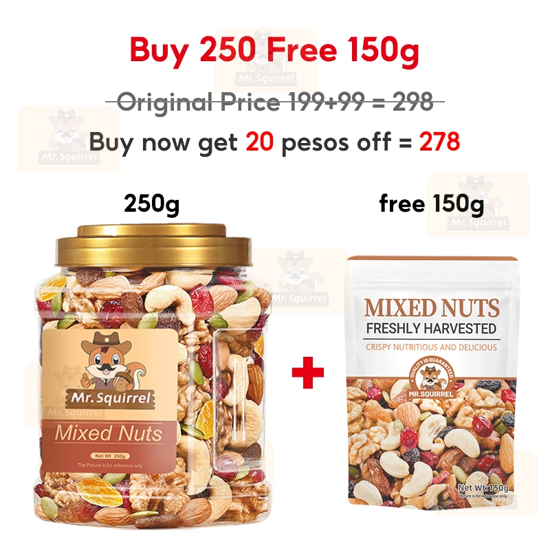 Mr Squirrel Mixed Nuts and Fruits Daily Snacks Mixed Nuts Healthy Snack ...
