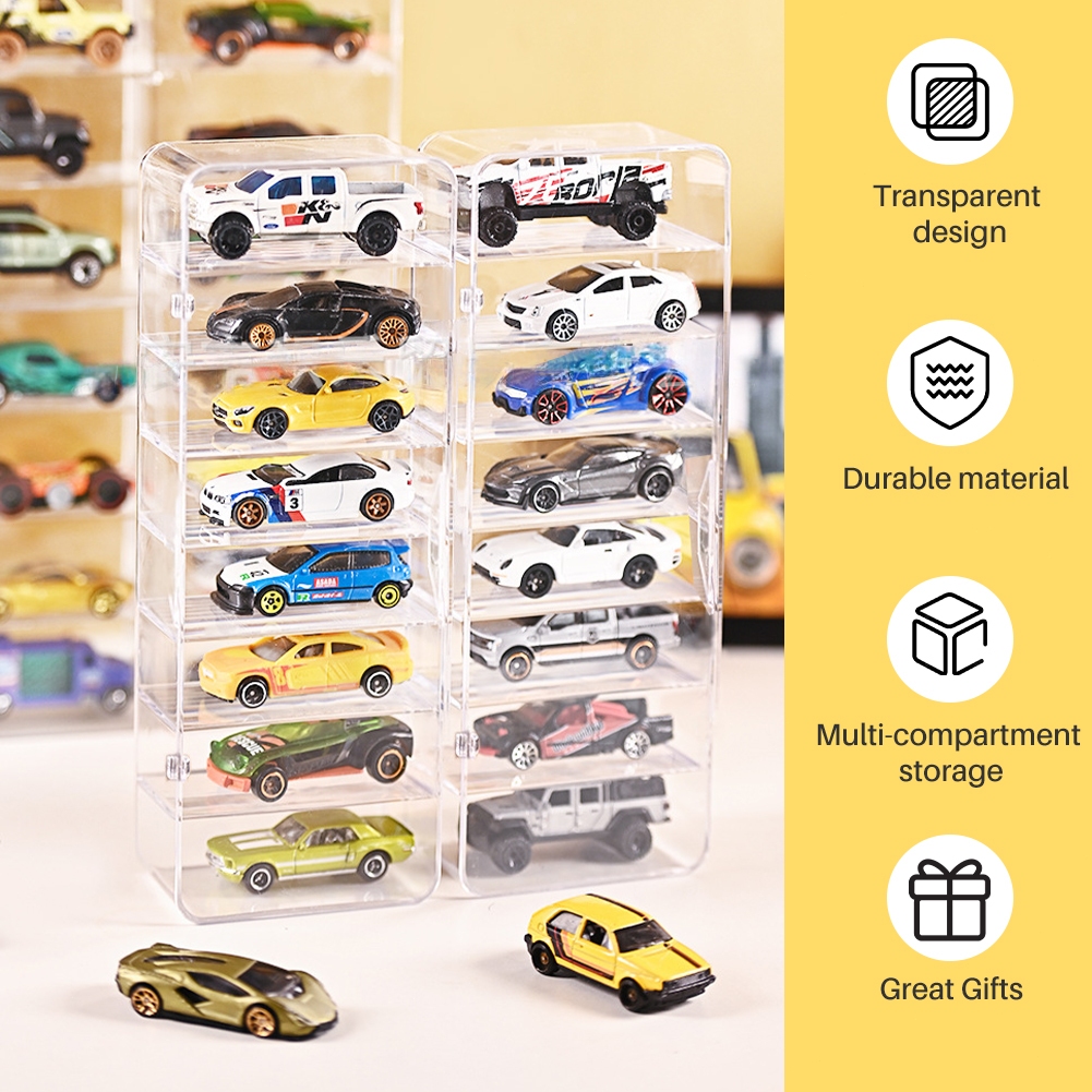 8 Slot Acrylic Display Case Hot Wheels Tomica 1:64 (THICK MATERIAL ...