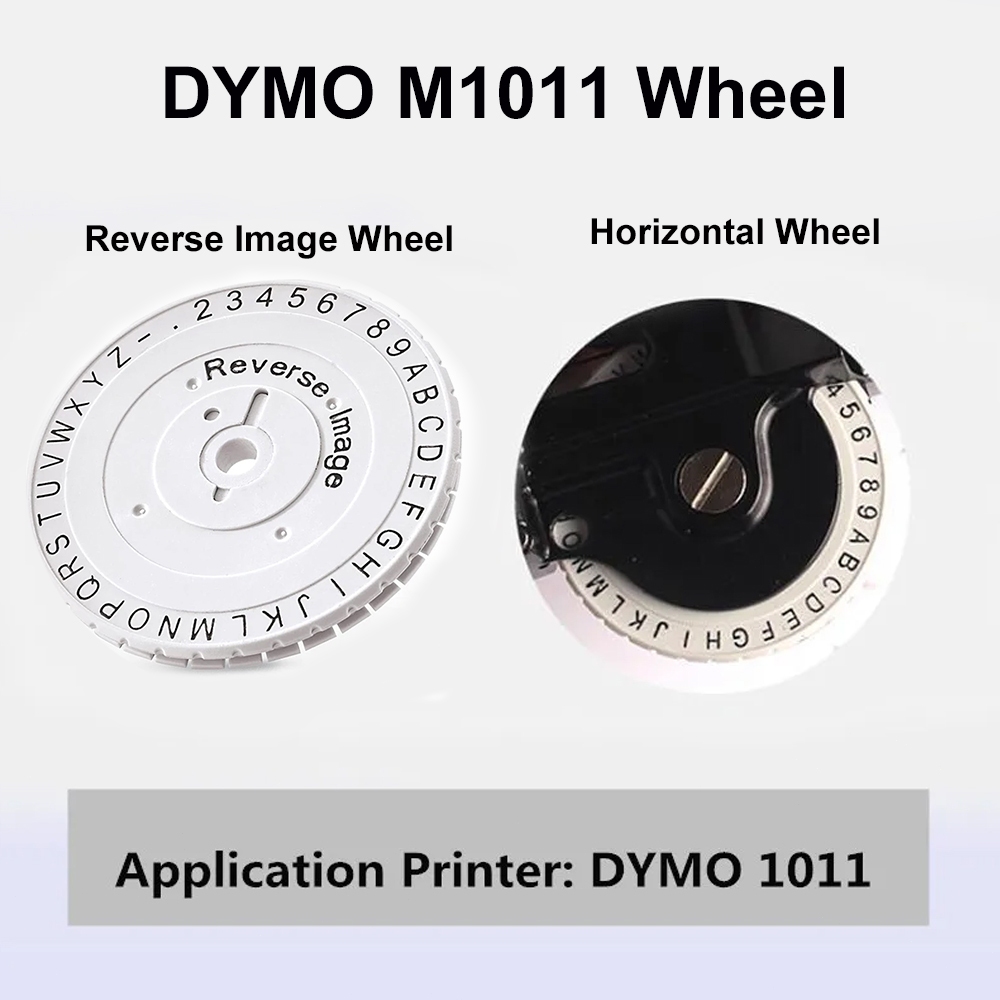 1Pcs Template Original Dymo Rhino Spare Embossing Wheel for M1011 Horizontal Version letter font ...