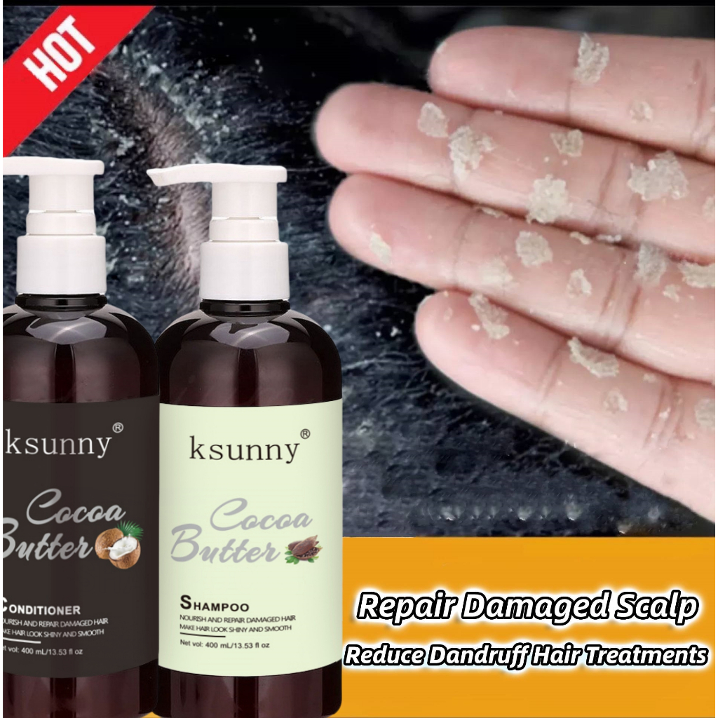 400ML Anti Dandruff Shampoo and Hair Conditioner Cocoa butter Shampoo ...