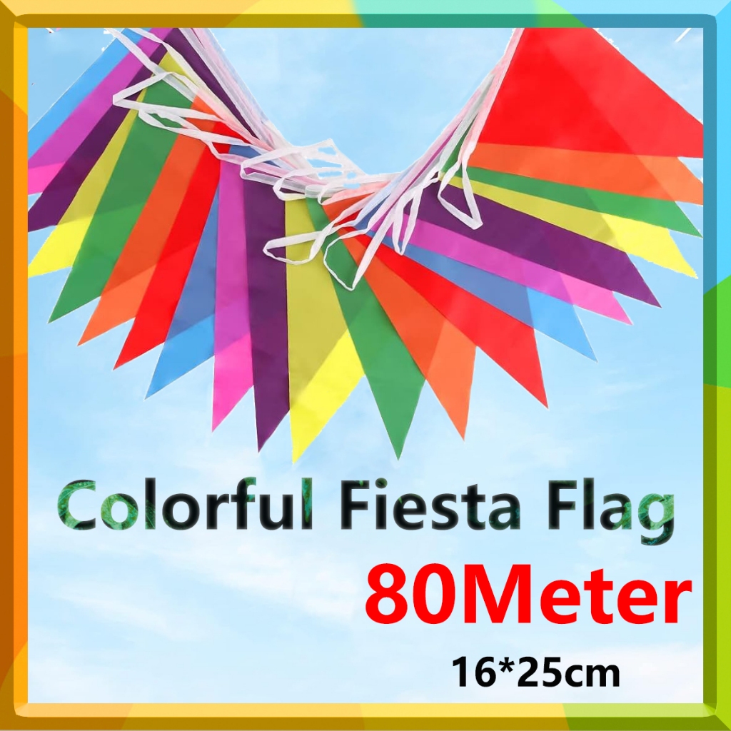 150Pcs Colorful Pennant Banner Flags | Multicolor Rainbow Triangle ...