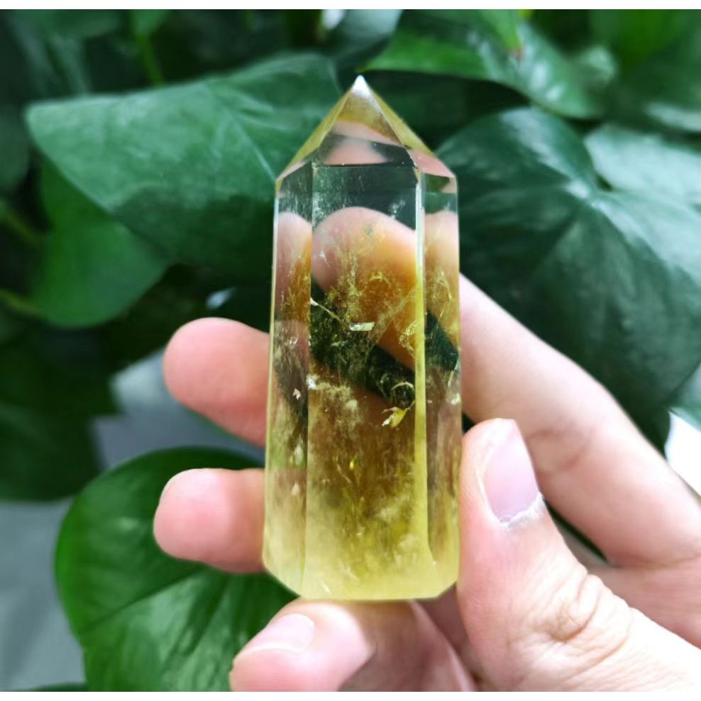 Citrine Tower Natural Yellow Crystal Point Obelisk Crystal Carving ...