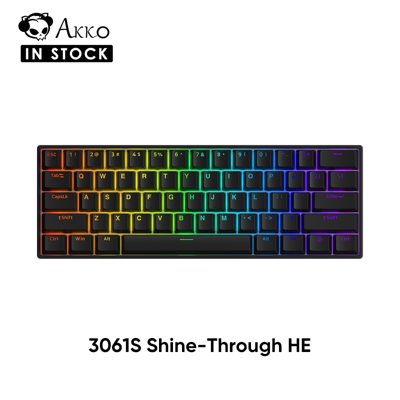 Akko 3061S HE Shine-Through,8K Hz Polling Rate Wired USB-C Solution ...