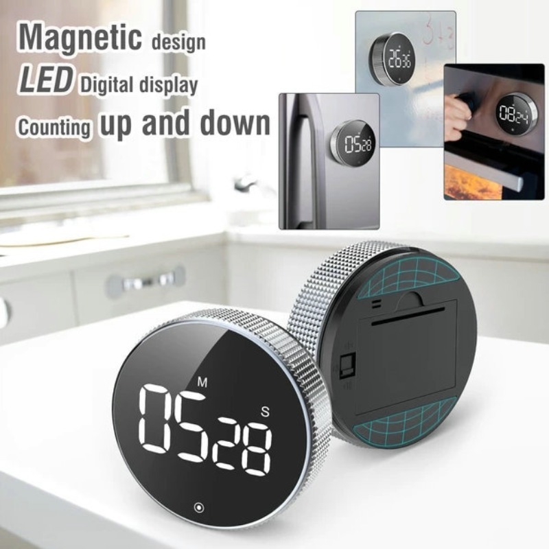 Self Regulating Rotating Timer Magnetic Suction Silent Timer Kitchen ...