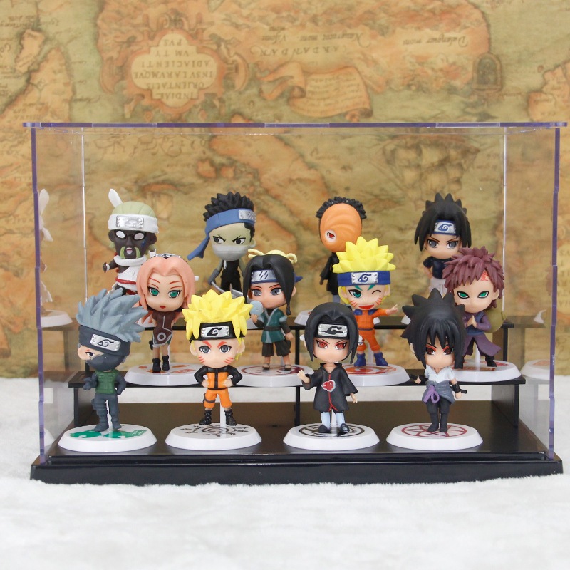Naruto Chibi Figure (6pcs/12pcs) Anime Naruto Sasuke Kakashi Sakura ...