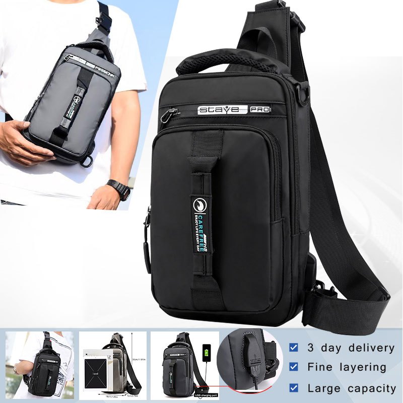 Fashion Men's Chest Bag Outdoor Chest Bag Waterproof Messenger Bag for ...