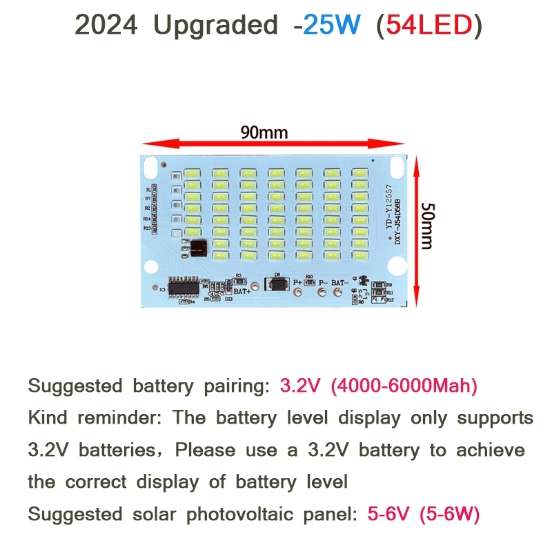 LED solar street lamp accessories lamp panel light source board ...