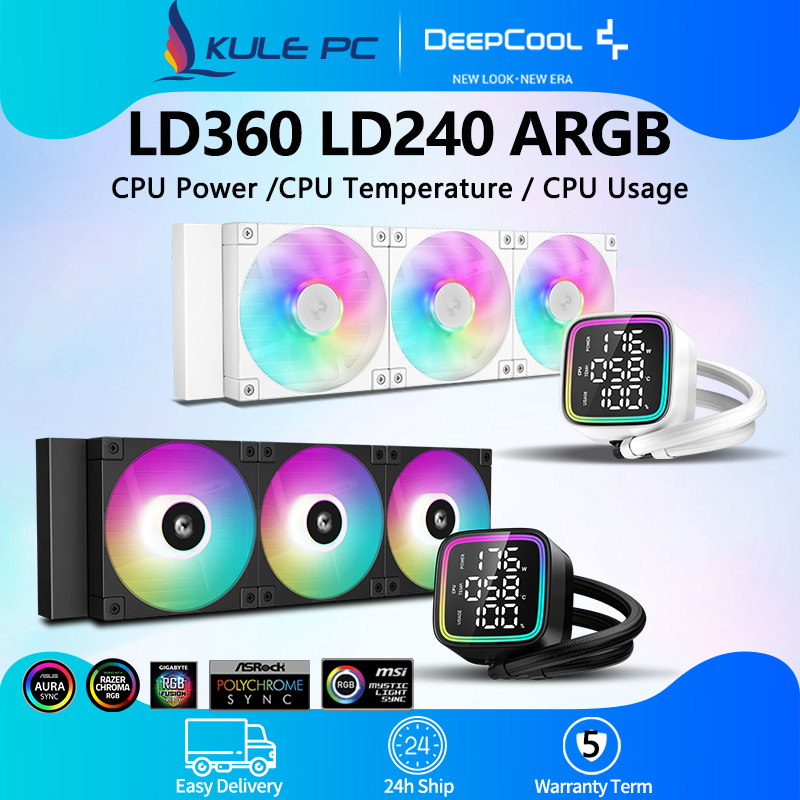Deepcool LD360 LD240 Digital CPU Aio Liquid Cooler 120mm ARGB CPU Fan ...