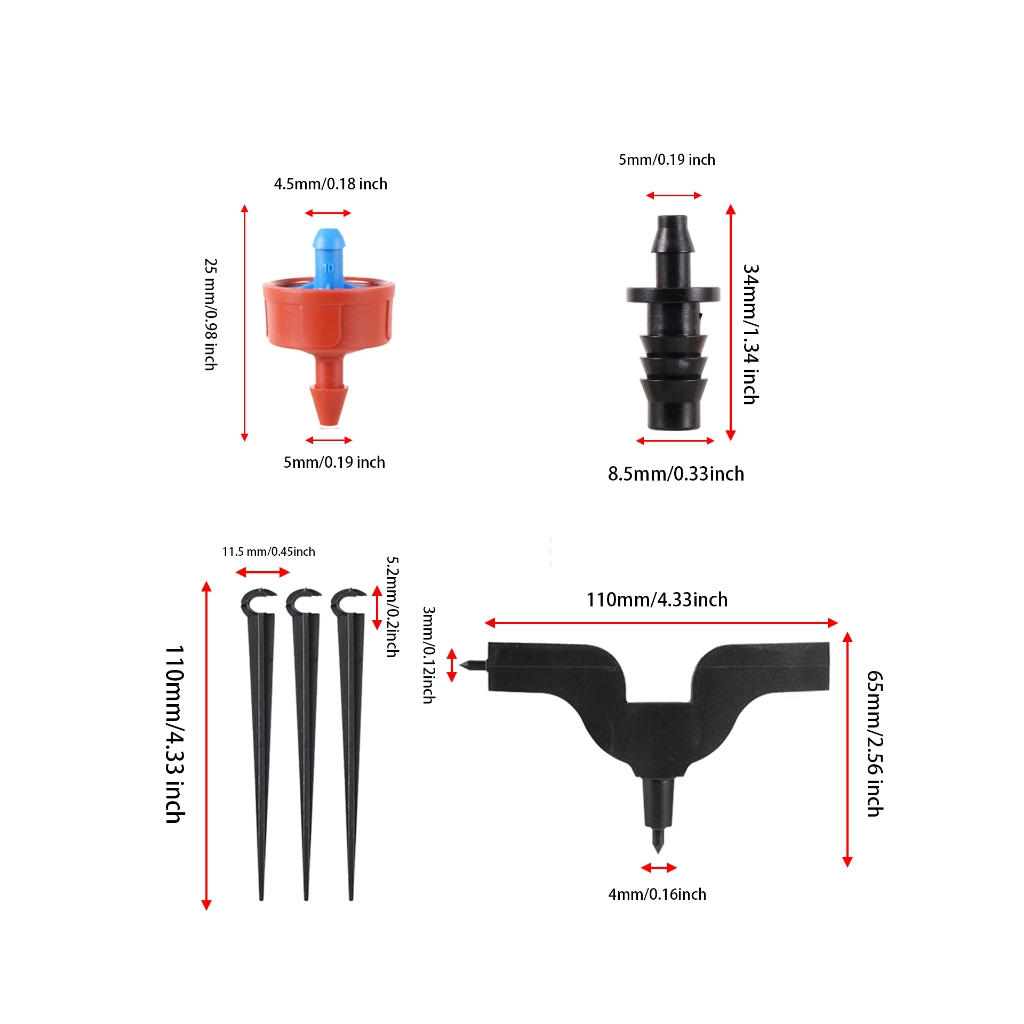 65pcs/Box Water Pressure Compensating Dripper Kit Garden Drip ...