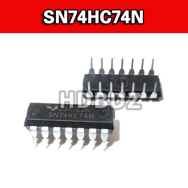10pcs 74HC74 SN74HC74N DIP14 with Position Reset Positive Trigger Dual ...