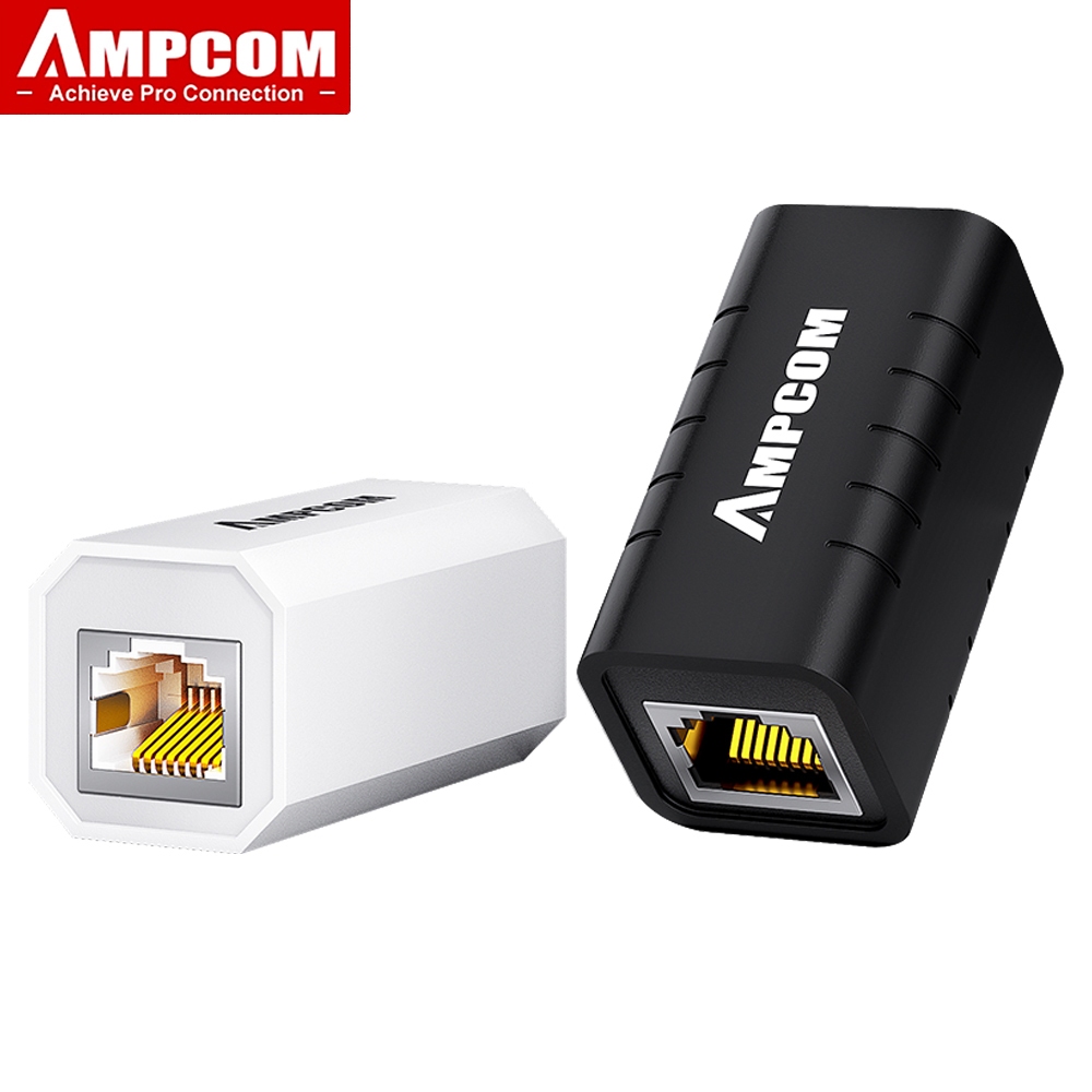 Ampcom RJ45 Ethernet Adapter 8P8C Female Extender LAN Connect Inline ...