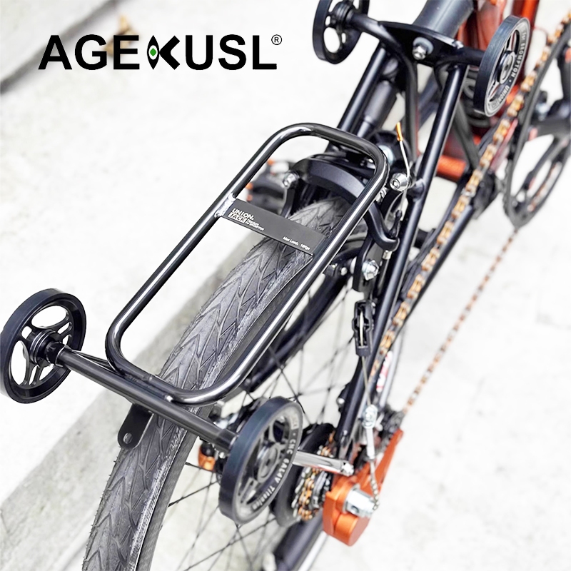 AGEKUSL Bicycle Rear Rack Titanium Alloy EZwheel Cargo Mini Rack Use ...
