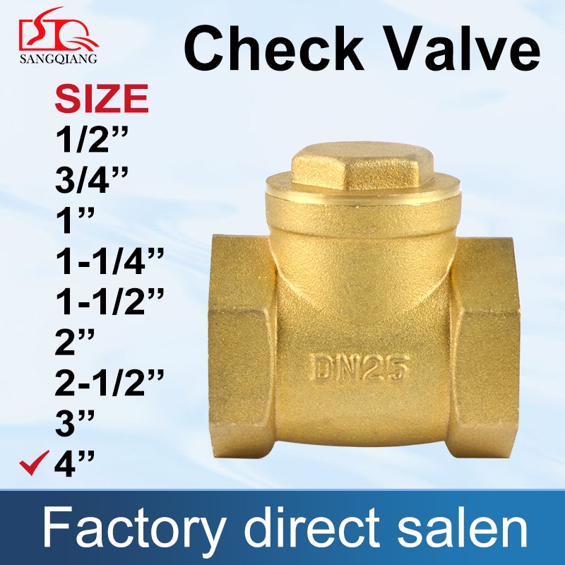 Sang Qiang Brass Non-return Swing Check Valve Prevent Water Backflow ...