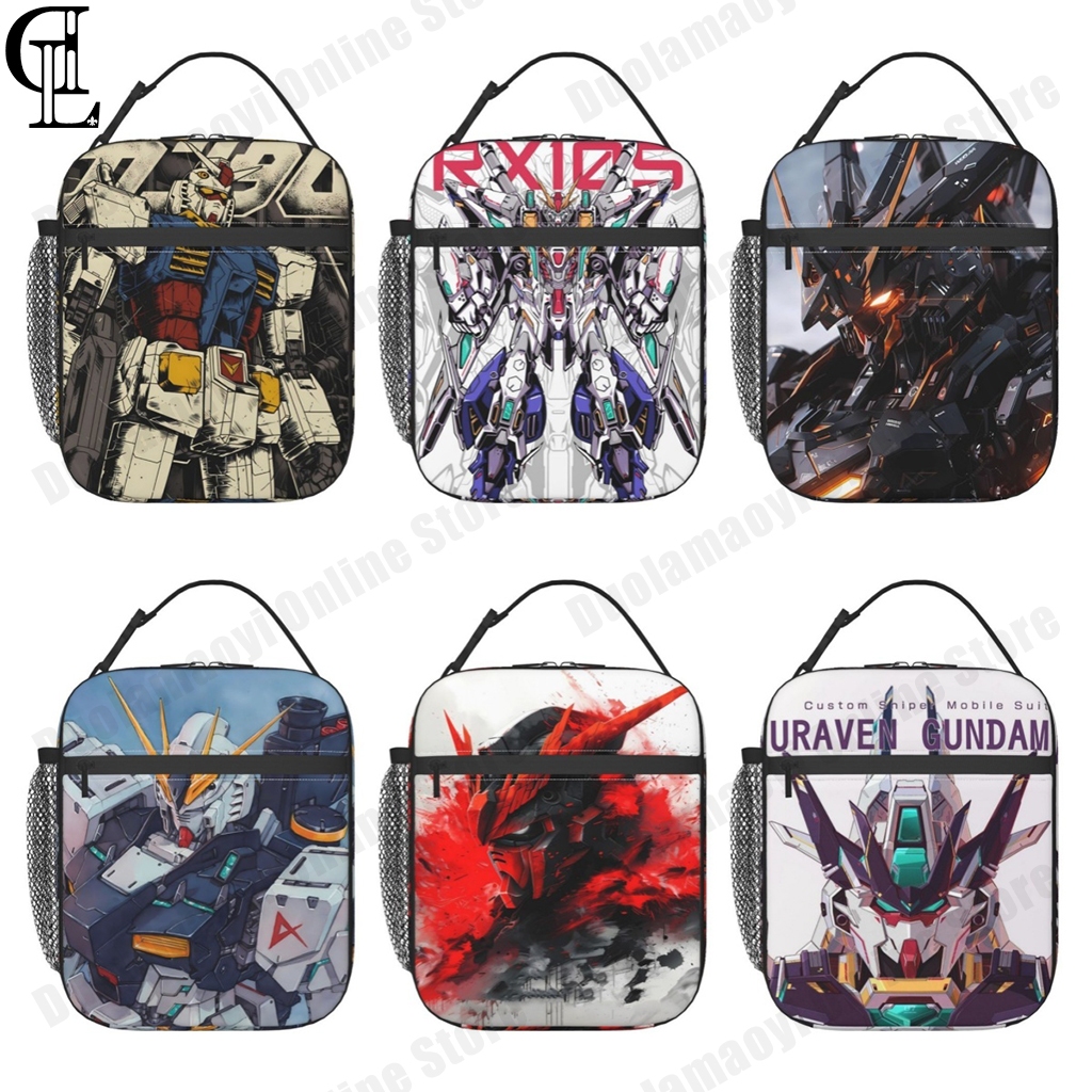 Gundam Kids Lunch box Insulated Bag Cooler Back to School Thermal Meal ...