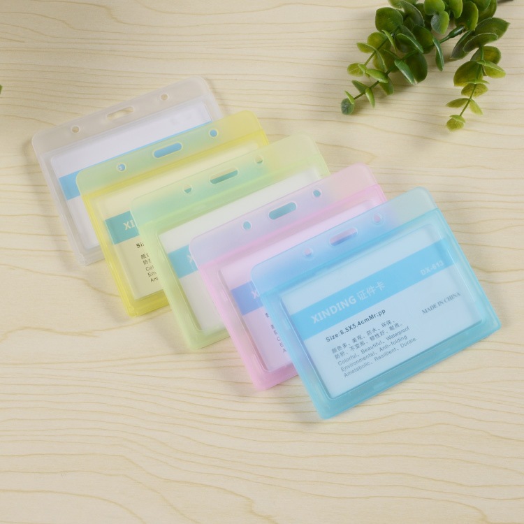 Plastic Colored Card Sleeve, Horizontal Work Badge, Chest Card Cover ...