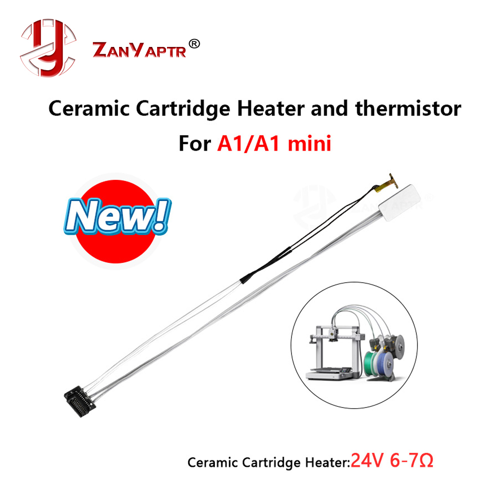 24V Ceramic Cartridge Heater For Bambu Lab A1/A1mini 100K NTC 3950 ...