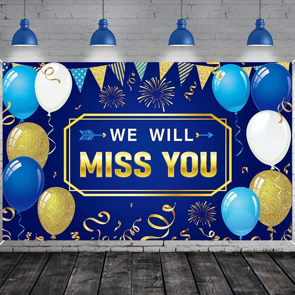 5x3ft We Will Miss You Backdrop Banner Party Decorations Going Away Party Supplies Farewell ...