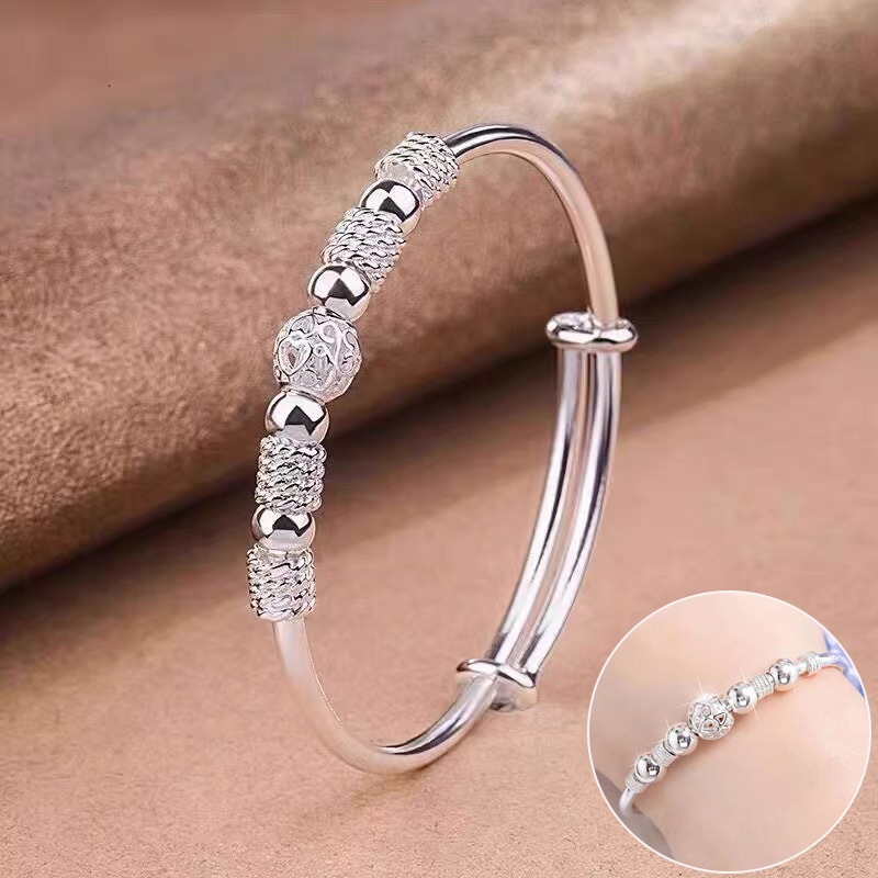 Rotating Lucky Beads Push-pull Bracelet with Adjustable Lantern Ball ...