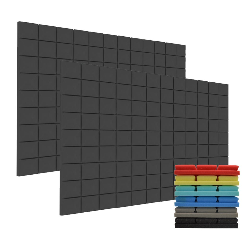 BEIYIN 12 Pcs Soundproofing Acoustic Foam Tiles Noise Reduction ...