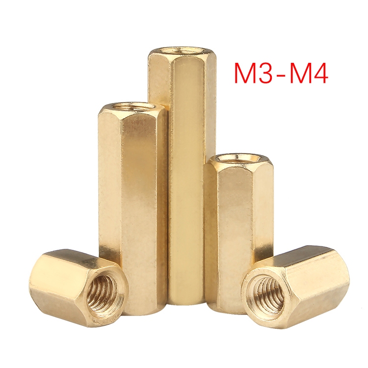Brass Hexagonal Copper Column Double Headed Isolation Column Nut Column ...