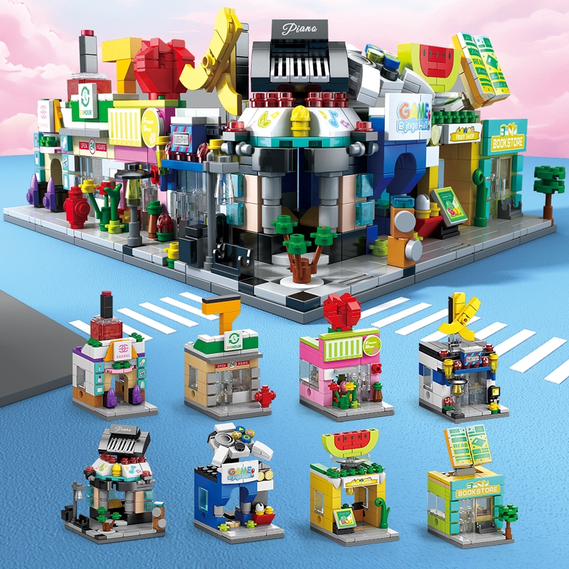 16 Mini Street View City Fast Food Beverages Commercial Street DIY ...