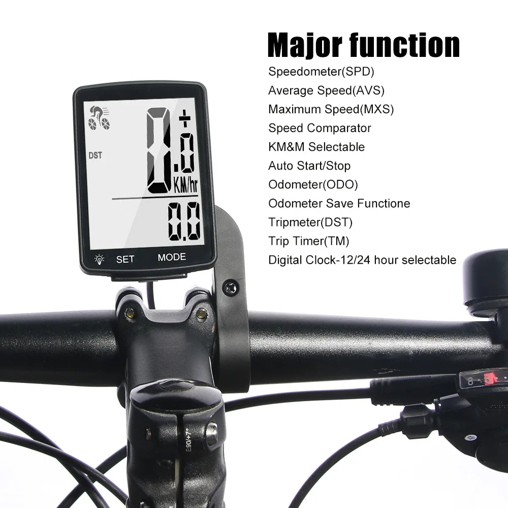 Compact Waterproof Bicycle Computer with Touch Screen - Wireless ...