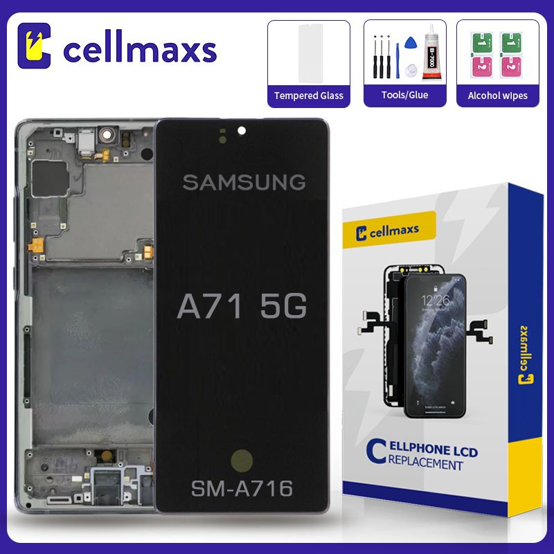 For SAMSUNG Galaxy A71 5G SM-A716 A716 LCD Touch Screen Replacement With Frame | Shopee Philippines