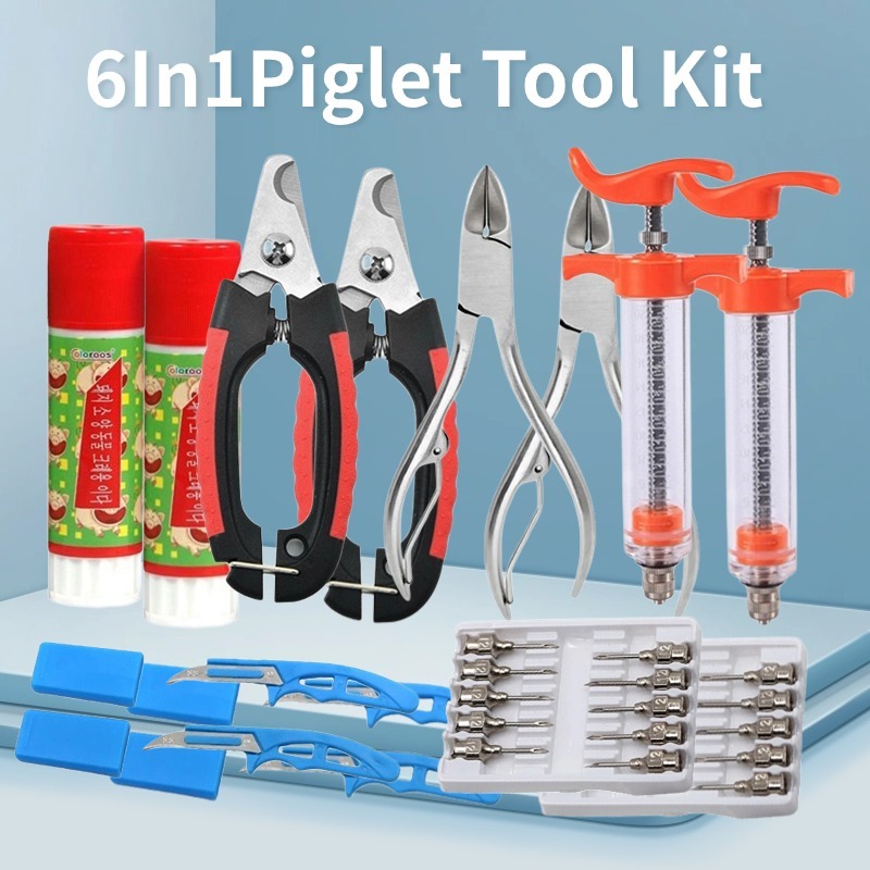 6 In 1 Piglet Tool Kit Gunting sa buntot ng baboy gunting sa ngipin ng ... 6 In 1 Piglet Tool Kit Gunting sa buntot ng baboy gunting sa ngipin ng ...