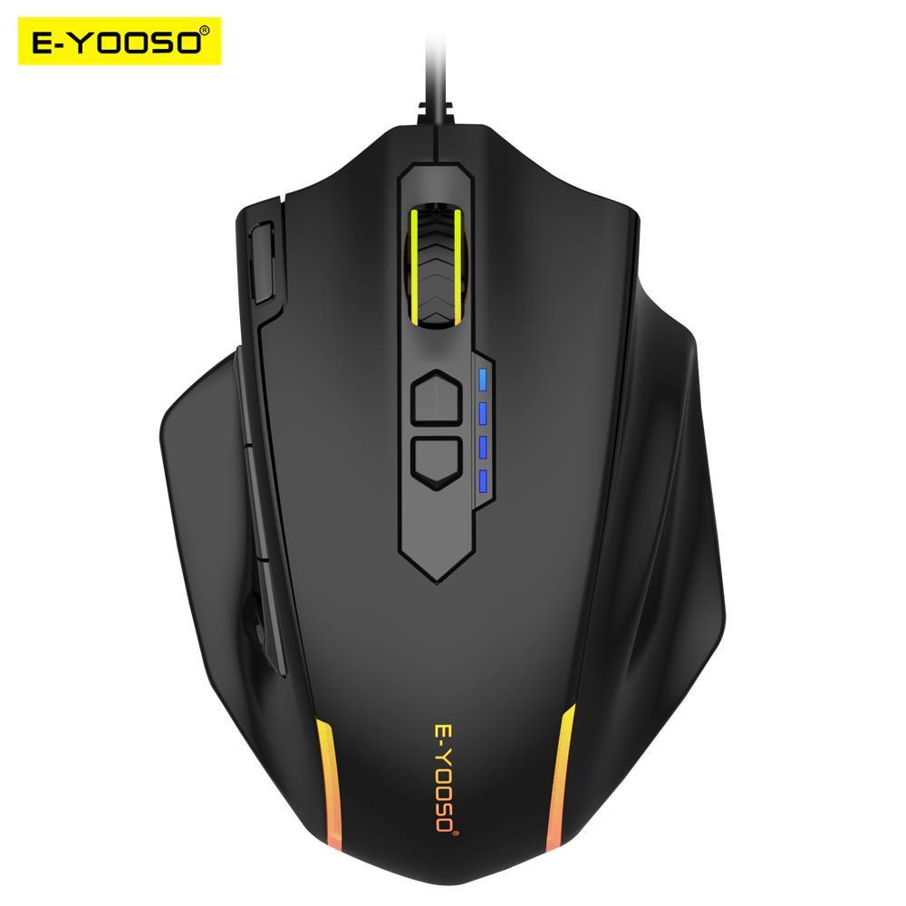 E-YOOSO X-41 USB Wired RGB Gaming Mouse 24000 DPI SG8960 10 buttons ...