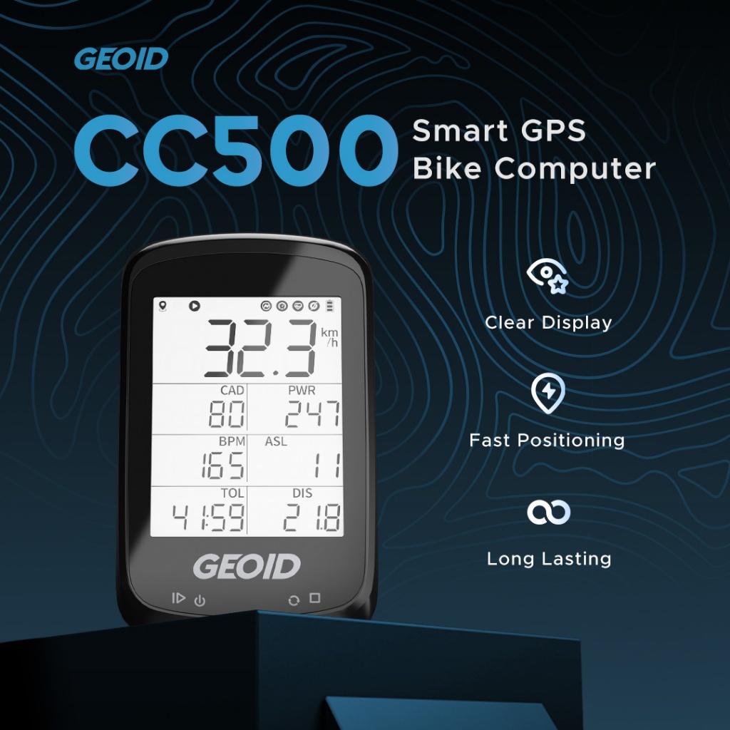 GEOID CC500 Bike speedometer wireless water proof IPX6 Rechargeable ...