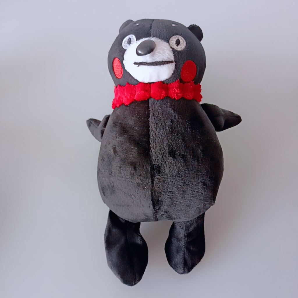 20cm Cartoon Scarf Sitting Posture Kumamon Plush Filled Doll Bed ...