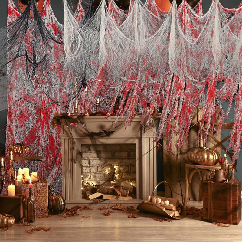 Halloween Scary Fabric Cloth Blood Gauze Cloth 2024 Halloween ...