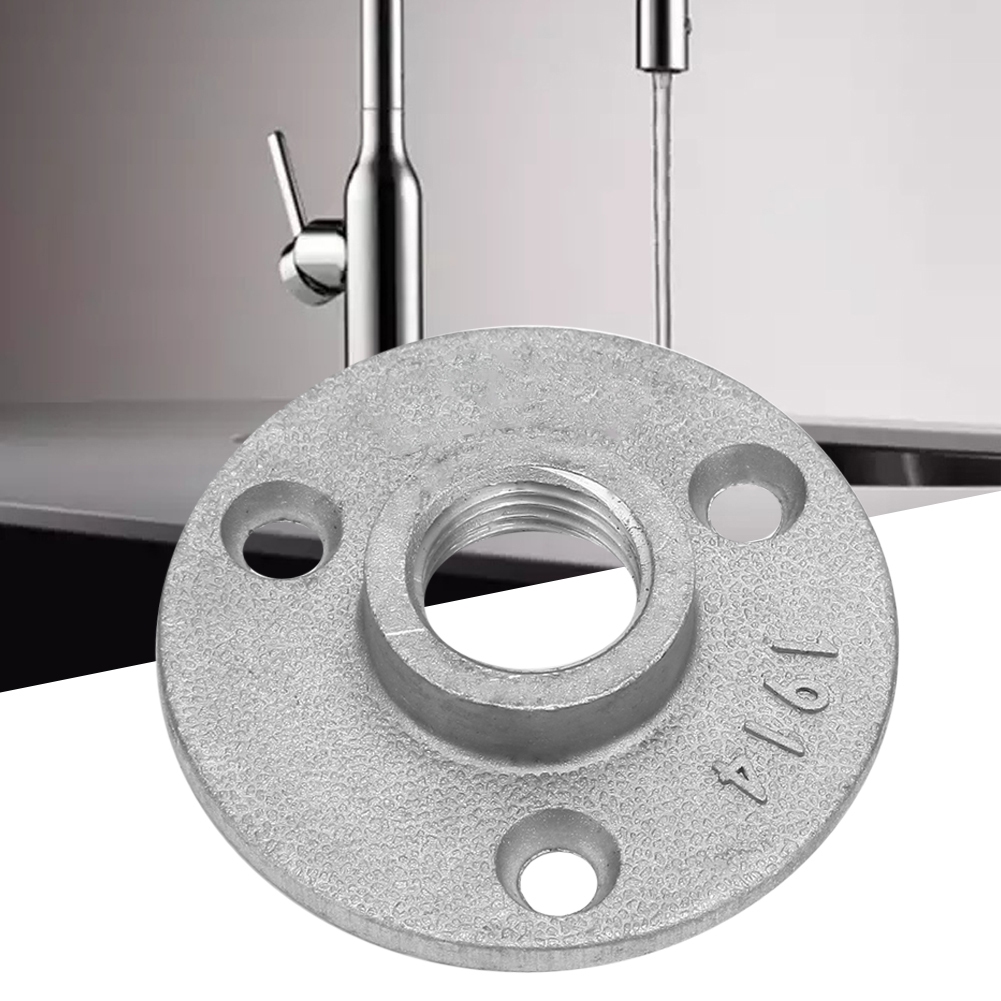 [Ready Stock] 10pcs Alloy/ Cast Iron 3 Holes 65mm DN15 Flange Pipe Base ...