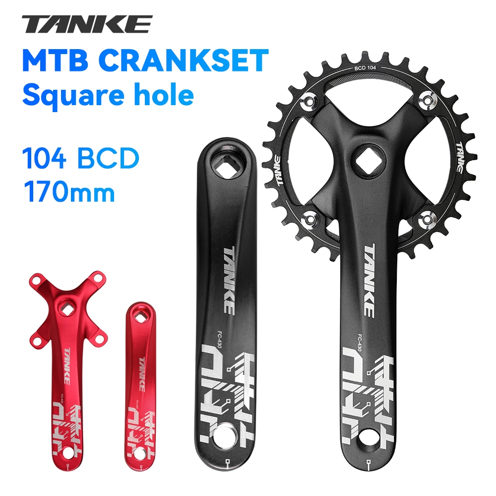 TANKE Crankset 170MM Bicycle Chainring 44T.42T.40T.38T.36T.34T.32T ...