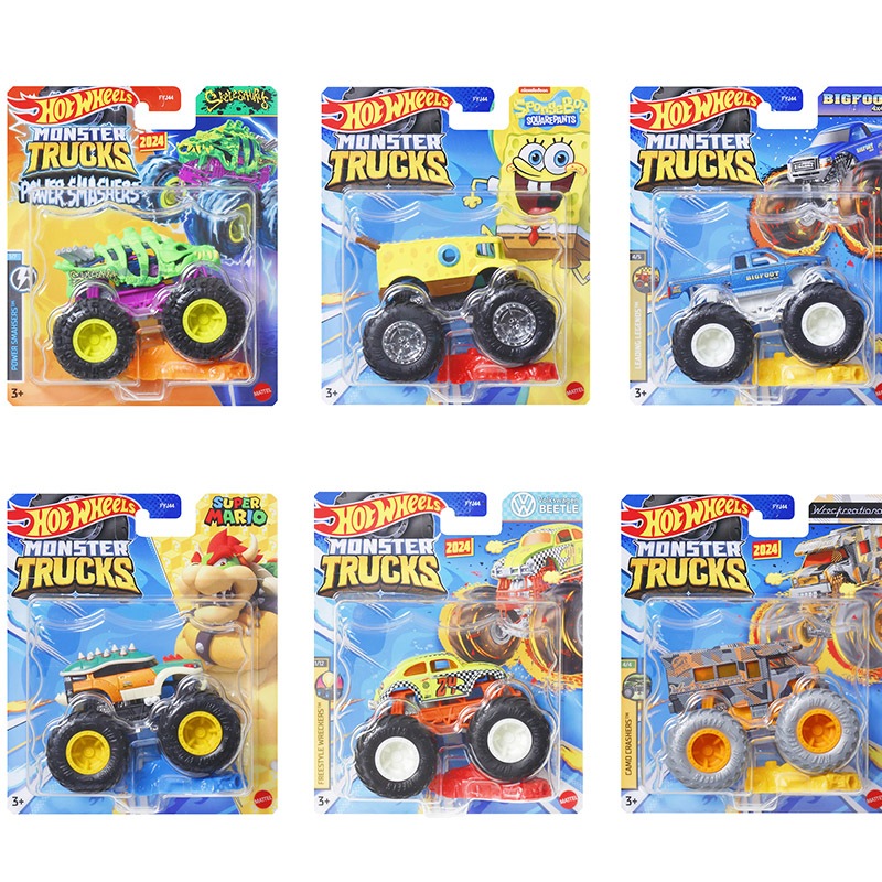 2024 Hot Wheels Cars Monster Trucks Mega-Wrex Supergirl SpongeBob ...