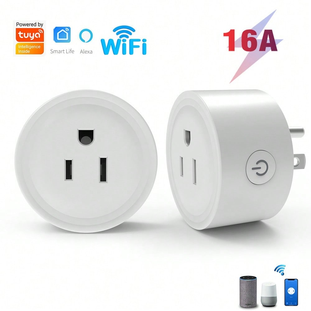 16A WiFi US Smart Plug, Compatible with Alexa and Assistant, Supports ...