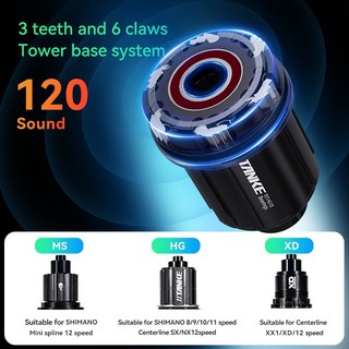 TANKE MTB Hub 6Paw 120 Sound 4 Bearing 28 32 36 Holes Quick Release ...