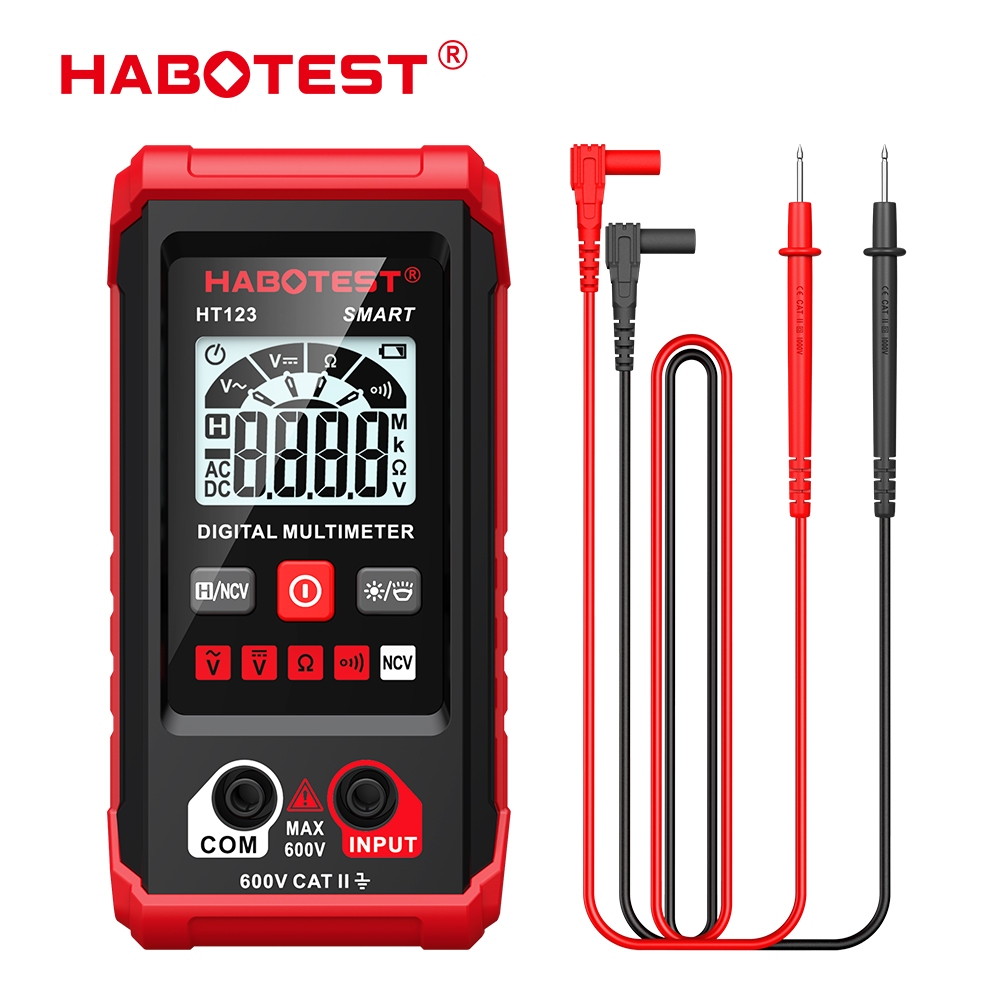 HABOTEST HT123 HT109L Smart Digital Multimeter AC/DC Voltage Resistance ...