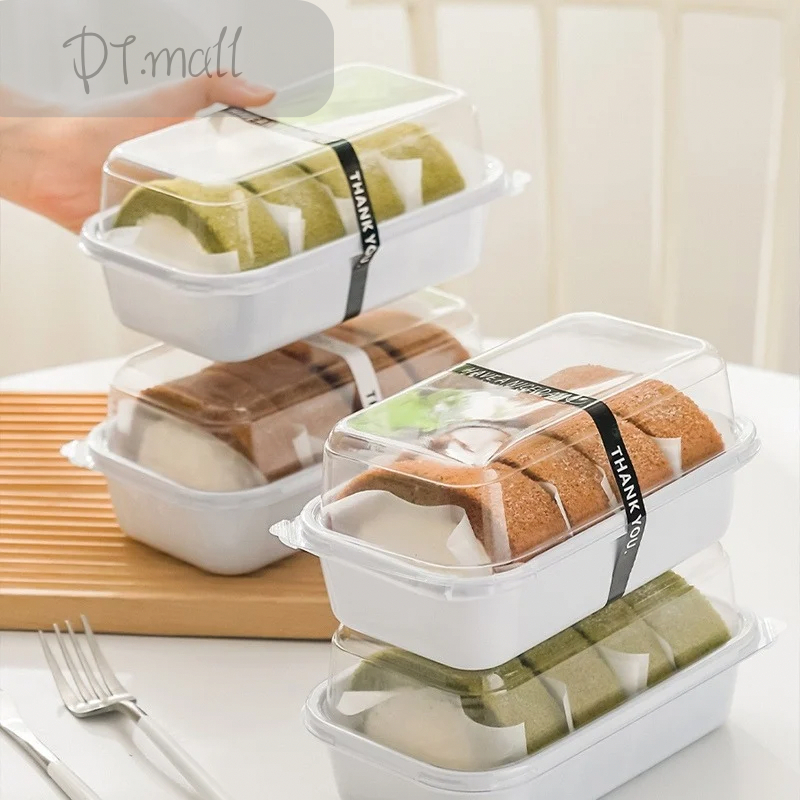 50PCS Cake Roll Packaging Box Swiss Roll Cut Block Biscuit Baking ...