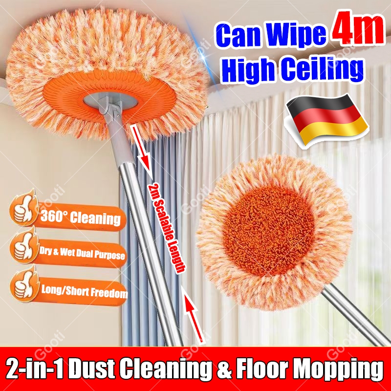 4-in-1 Scalable Multifunctional Mop 360 Degree Easy Rotation Microfiber ...
