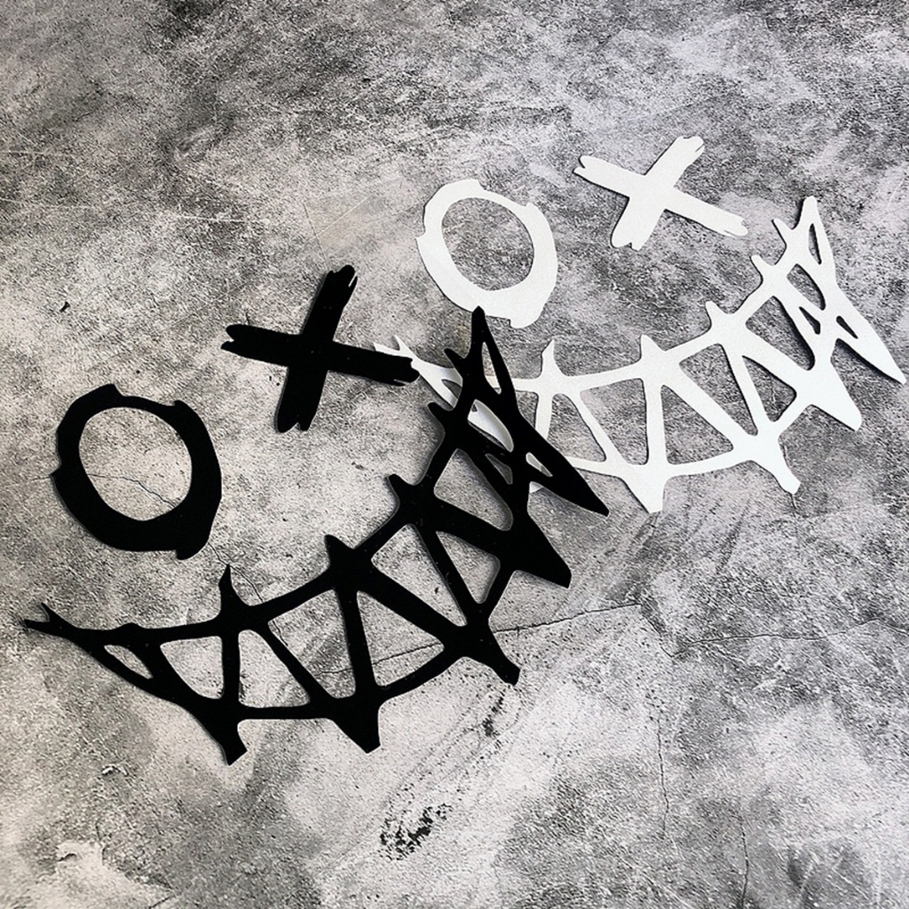 Demon Smiley Face Car Stickers Windshield Motorcycle Decoration ...