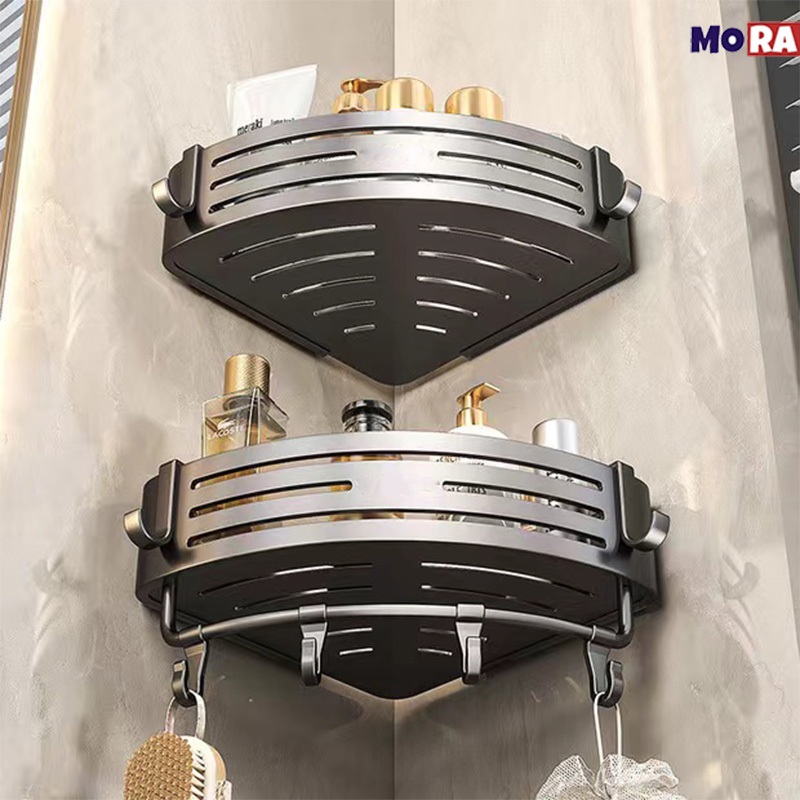 MORA Stainless Steel Bathroom Corner rack 2 Layers adjustable ...