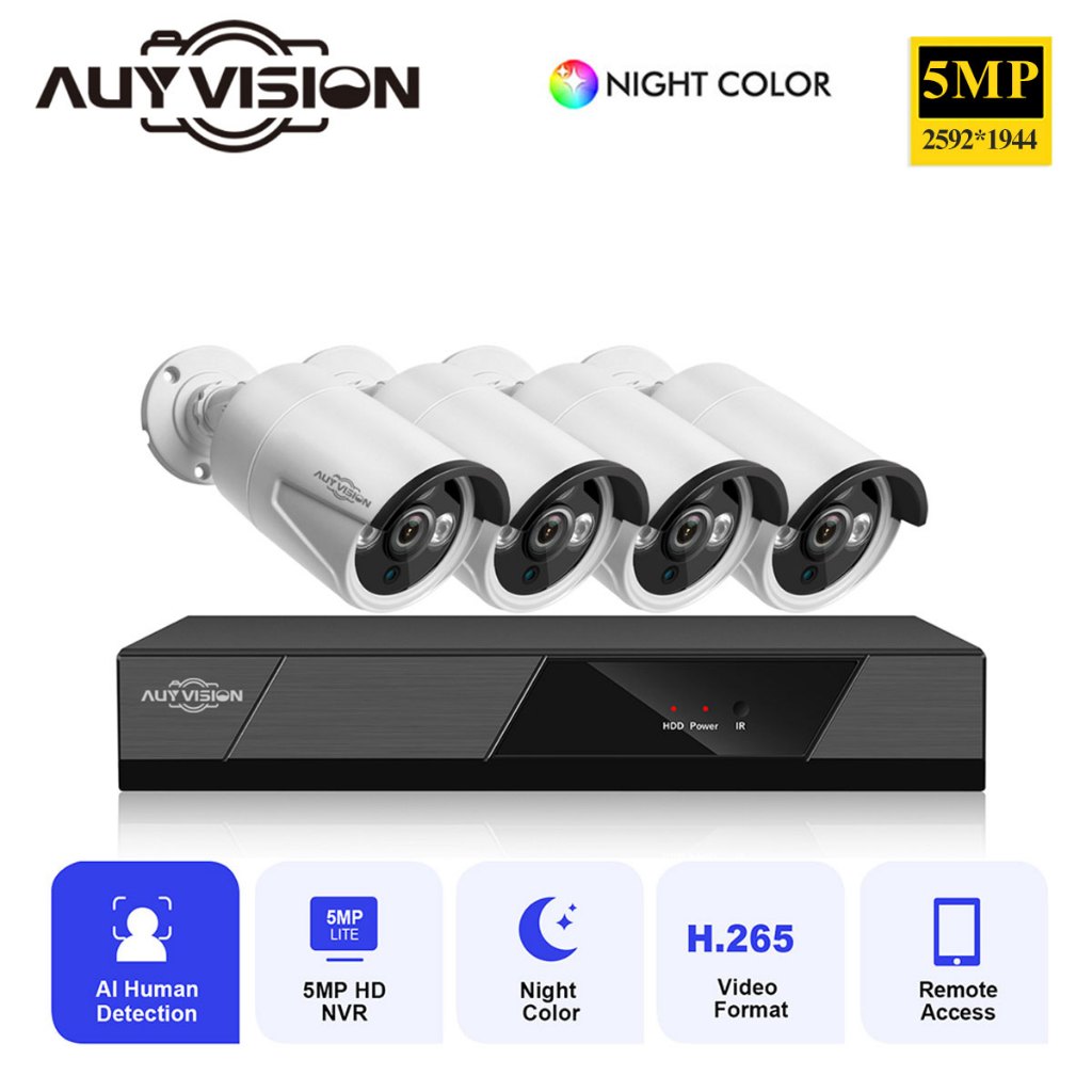 5MP 1080P 8CH CCTV Video Surveillance Security Camera System DVR Kit ...
