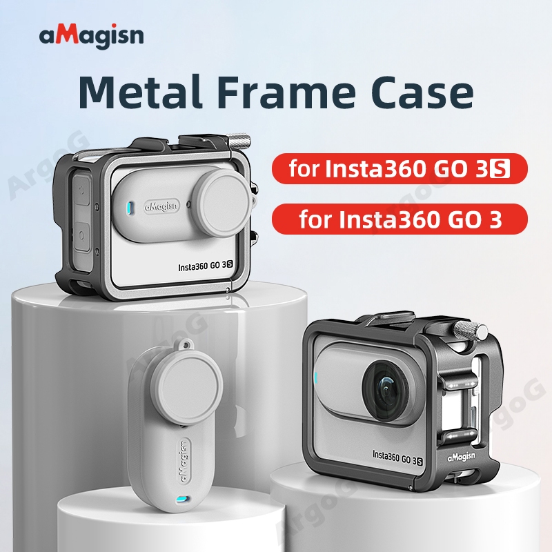 aMagisn Aluminum Frame Cage for Insta360 GO 3 / 3S Metal Protective ...