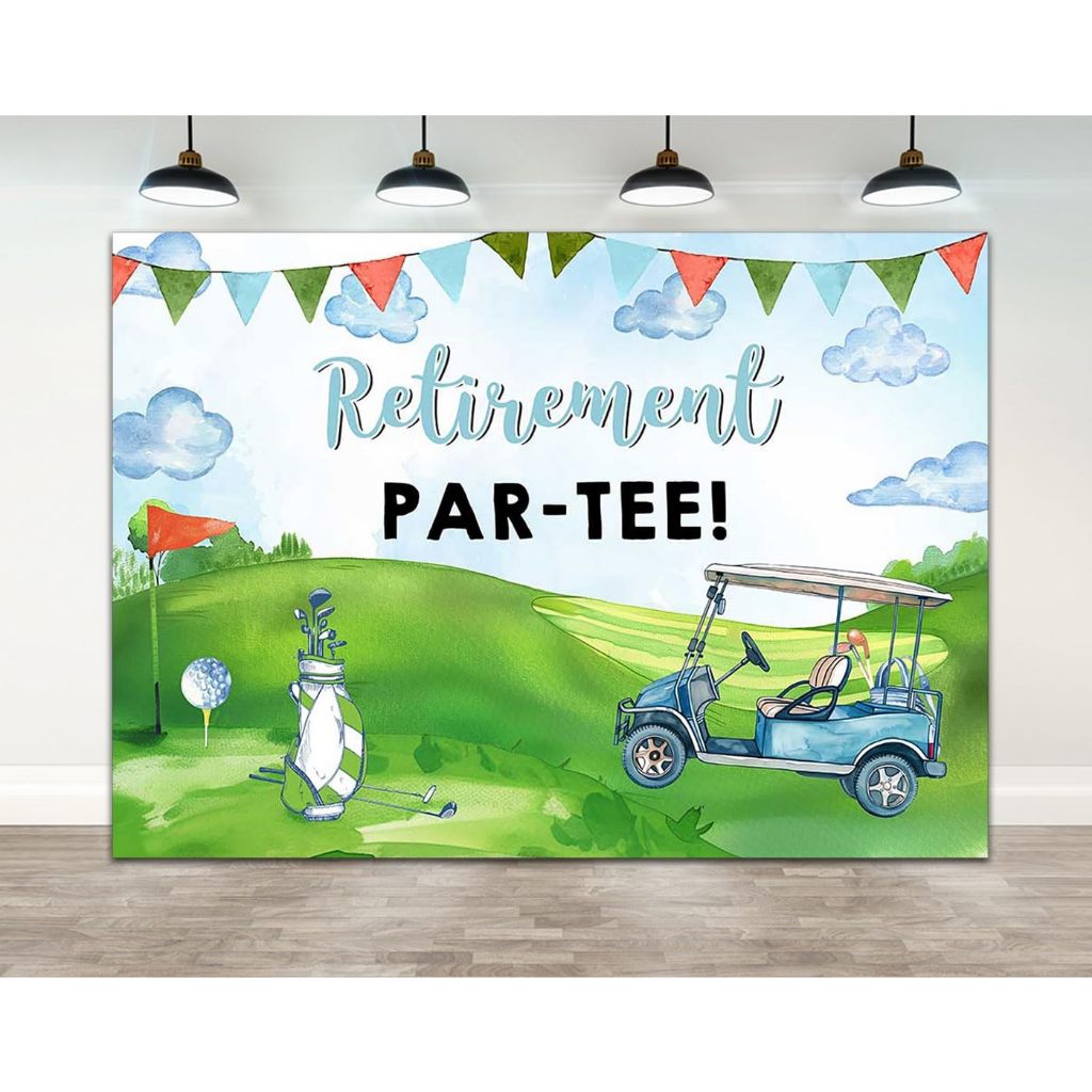Golf Theme Party Decorations Partee Backdrop Banner Golf Tour Car for ...