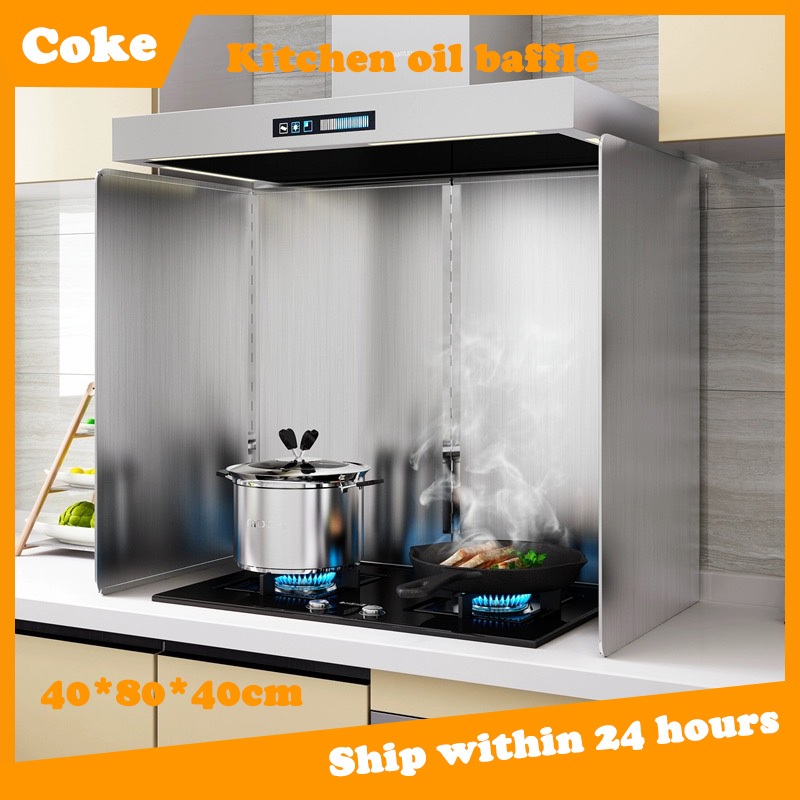 Stainless steel kitchen gas stove for cooking oil spill oil baffle ...